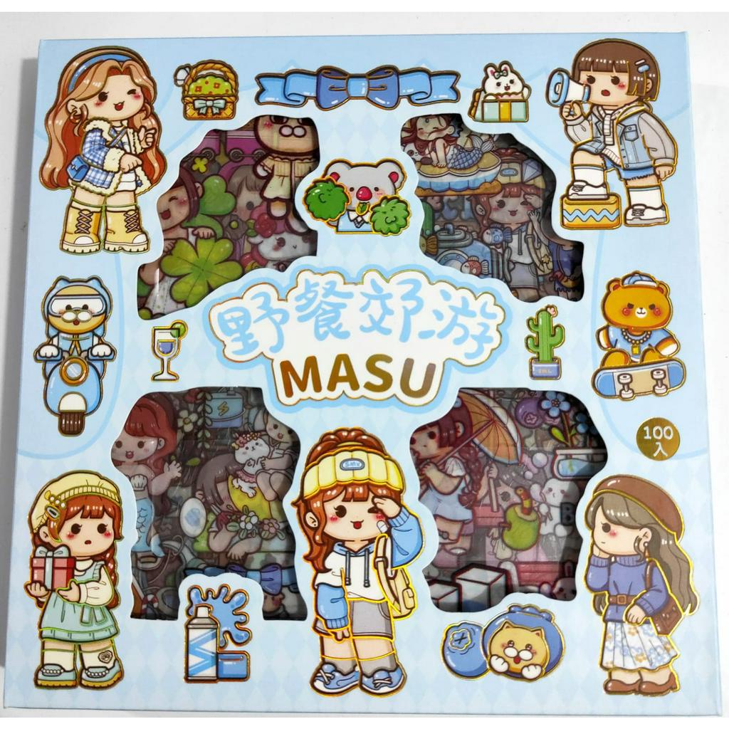 - Sticker Waterproof Sticker Masu Sticker Momo Korea Contents 100pcs ...