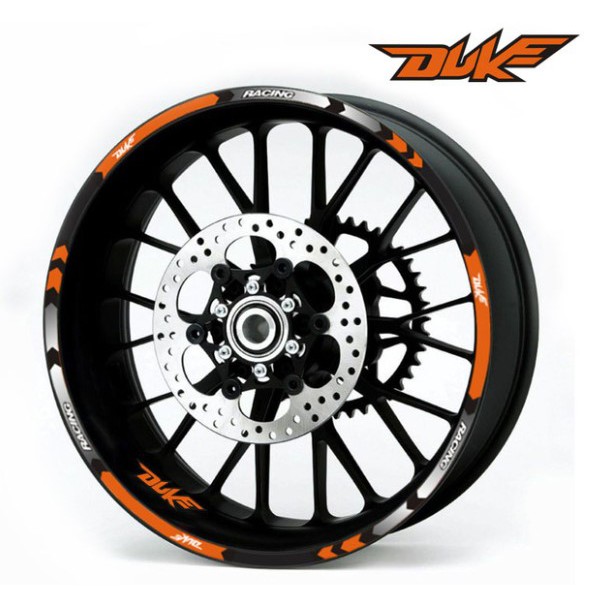 KTM DUKE 200 390 690 990 Reflective rim sticker 3M steel ring wheel ...