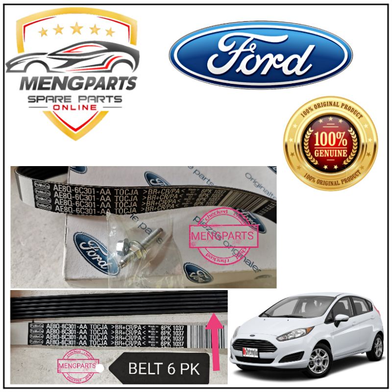 FORD FIESTA 1.5 1.6 FORD GENUINE PARTS FAN BELT ALTERNATOR BELT 6PK1037 ...