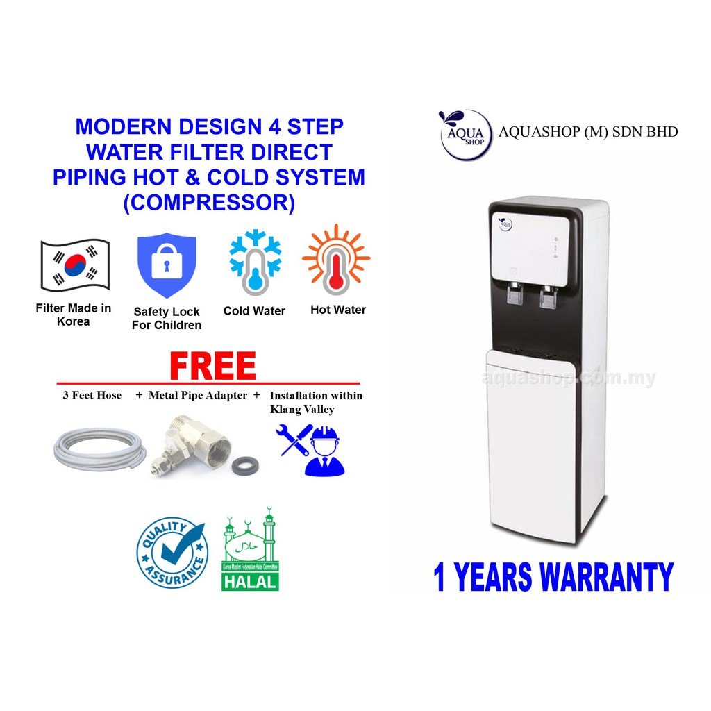 Hot & Cold Direct Piping Table Water Filter With 4 Steps Filter Made in ...