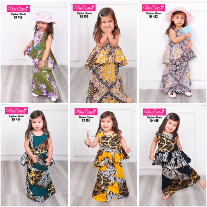 PEPLUM RANIA KIDS (10)🔥HOT ITEM 🔥BY DHIA COTTON | Shopee Malaysia