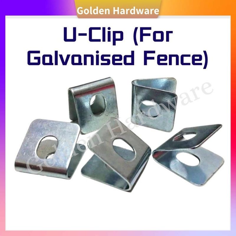 1 Pcs - Galvanized U Clip Garden Fence/Brc Fencing Clip/Pagar Bracket ...