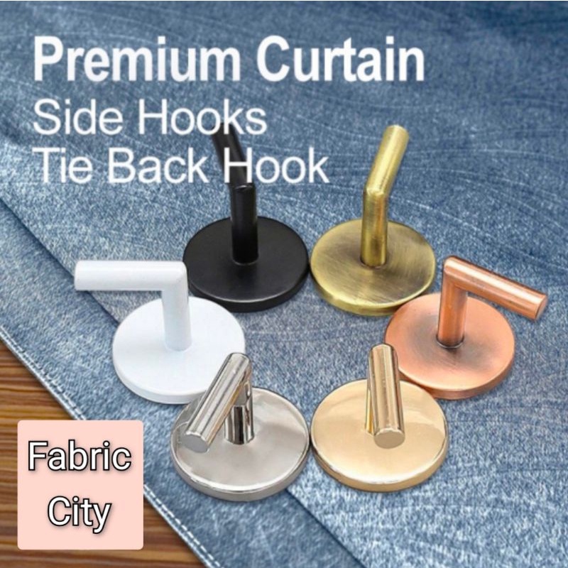 1pair Minimalist Premium Curtain Side Hooks TieBack Hook Holdbacks ...
