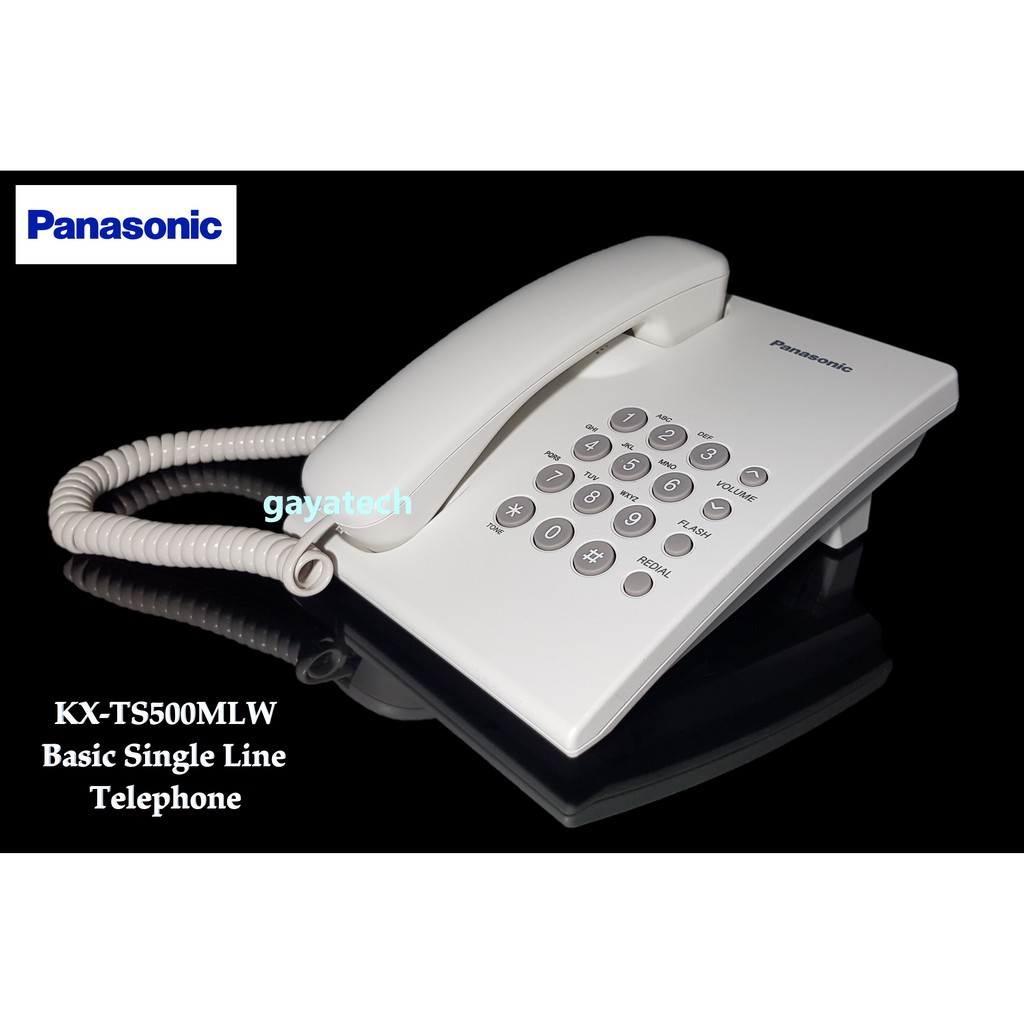 Panasonic KX-TS500 Single Line Telephone-White (TM, Maxis, Time - House & Office Use) - Ready ...