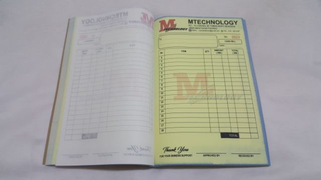 BUKU RESIT BOLEH LETAK NAMA SENDIRI @ SYARIKAT DAN LOGO BERWARNA/ Bill ...