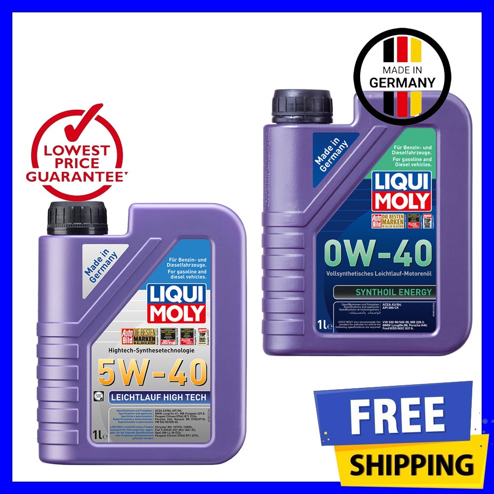 Liqui Moly LEICHTLAUF HIGH TECH 5W-40 (1L) , SYNTHOIL ENERGY 0W-40 (1L), 5W40 0W40 | Shopee Malaysia