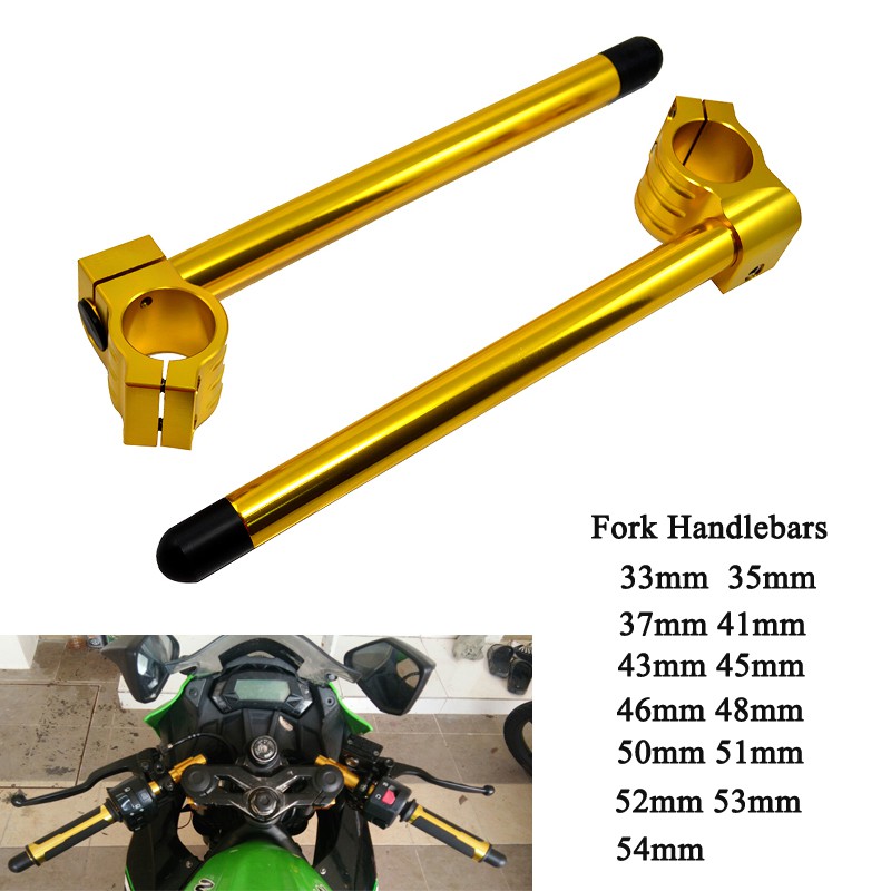Universal 51mm Cnc Fork Tube Clip Ons Handle Grip Handlebar For 22mm 7
