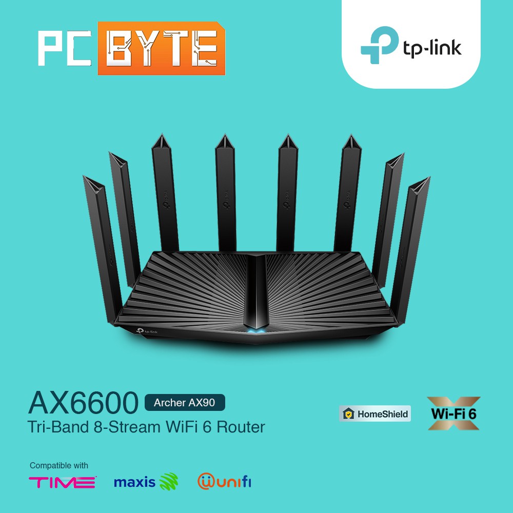 TP-LINK ARCHER AX90 AX6600 Tri-Band Wi-Fi 6 Router | Shopee Malaysia