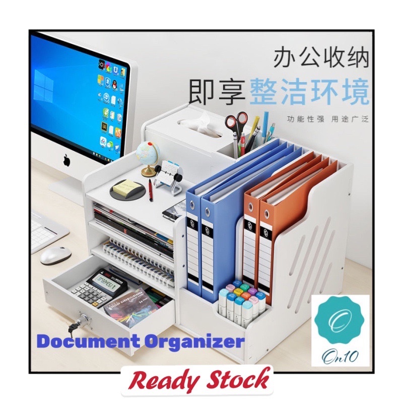 Document Organizer Rack Office Table Storage File Organizer Document ...