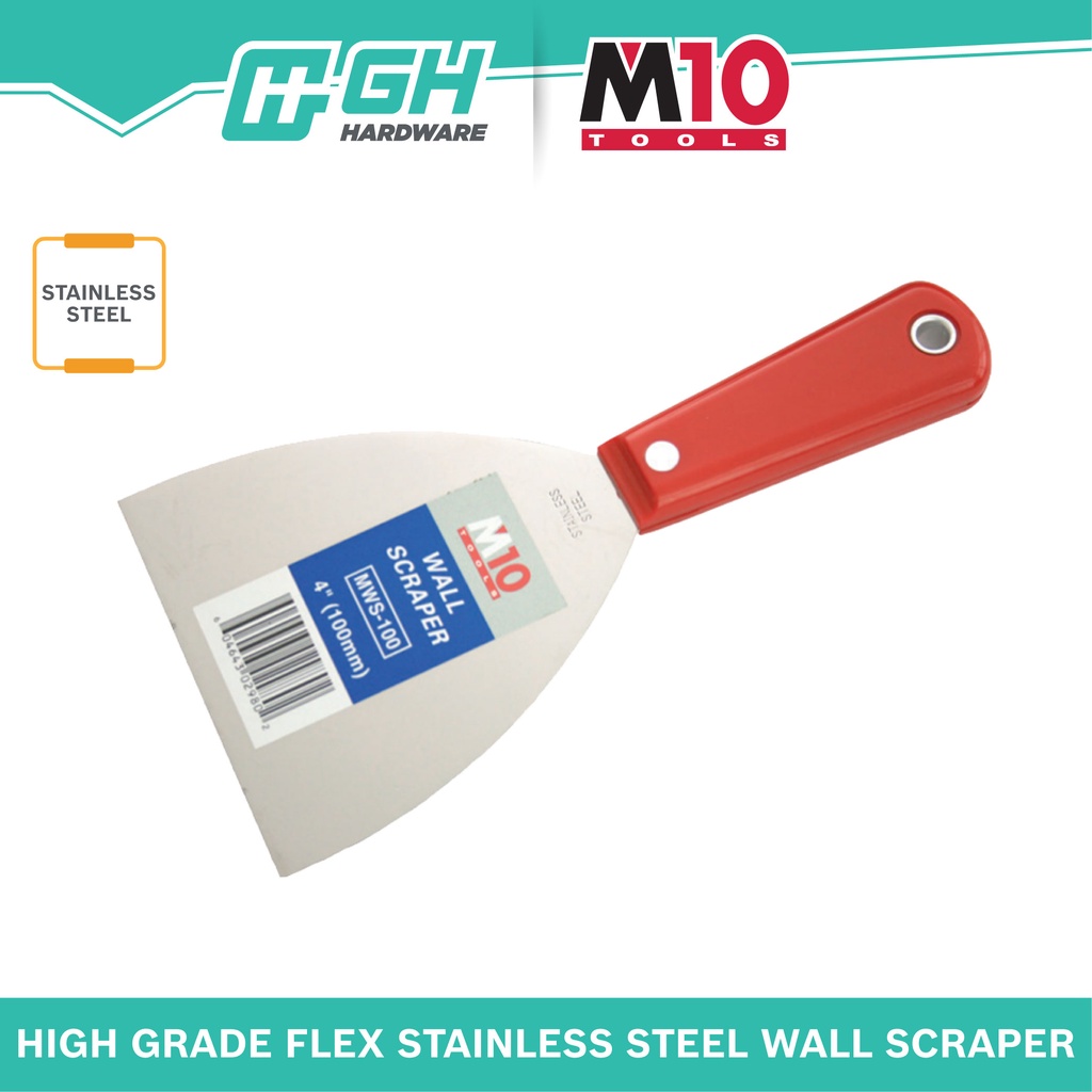 [ GH HARDWARE ] M10 High Grade Flex Stainless Steel Wall Scraper / M10 ...