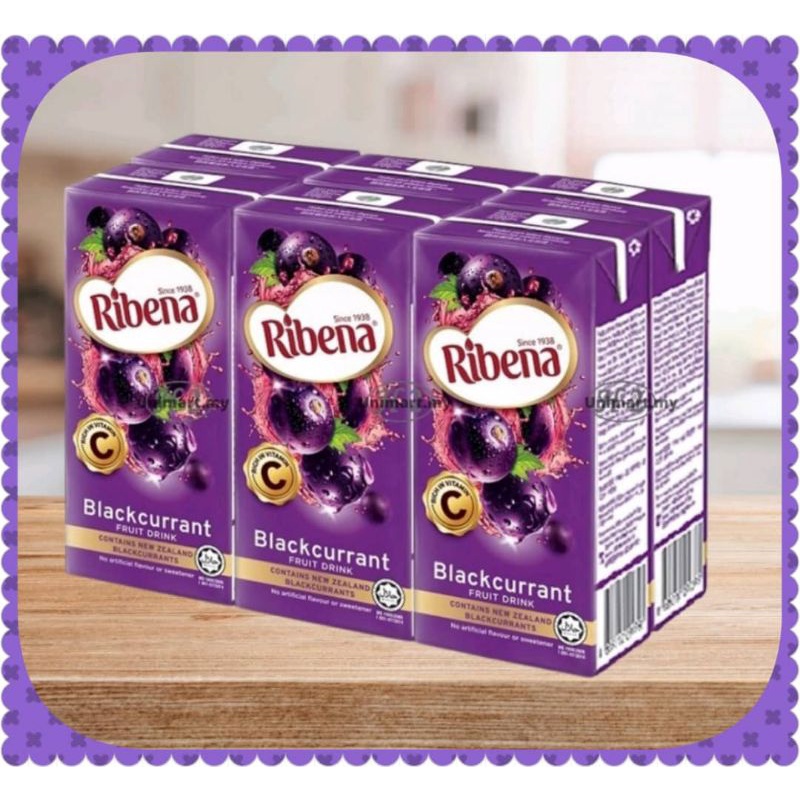 🇲🇾🦋Ready Stock Air Ribena Blackcurrant 1 kotak (200ml) 🦋 | Shopee Malaysia