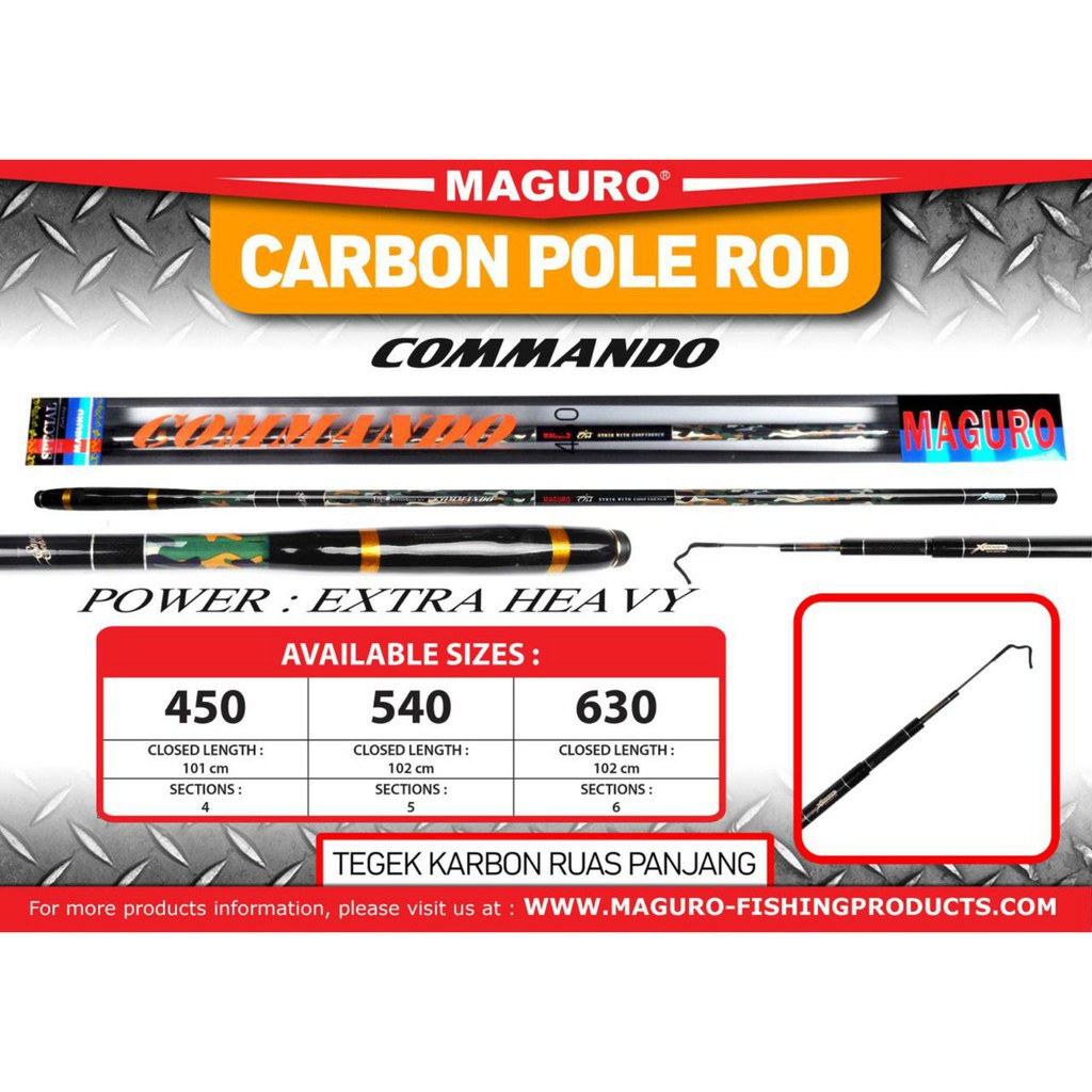 The Best Rigid Baronang Tile Pole Maguro Commando 450 540 Tile Rod ...