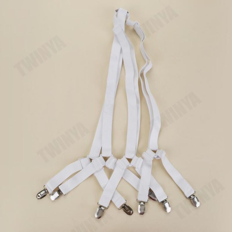 12 Clips in 1 Adjustable Bed Fitted Sheet Straps 3 Ways 6 Sides Gripper ...