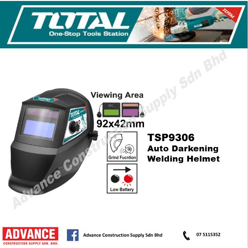 TOTAL Safety Tools TSP9306 Auto Darkening Welding Helmet | Shopee Malaysia