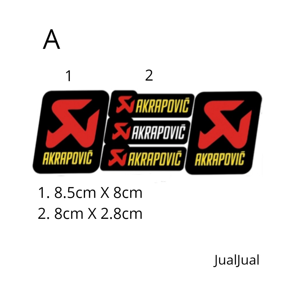 Sticker Akrapovic & Yamaha Helmet Kereta Motosikal | Shopee Malaysia