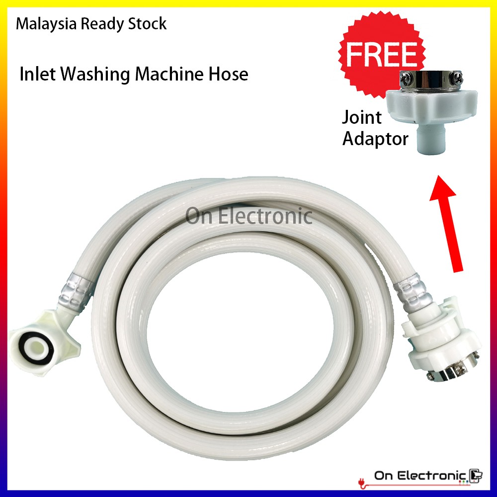 Inlet Washing Machine Hose with Rubber Joint Adaptor/ Paip Air Masuk ...