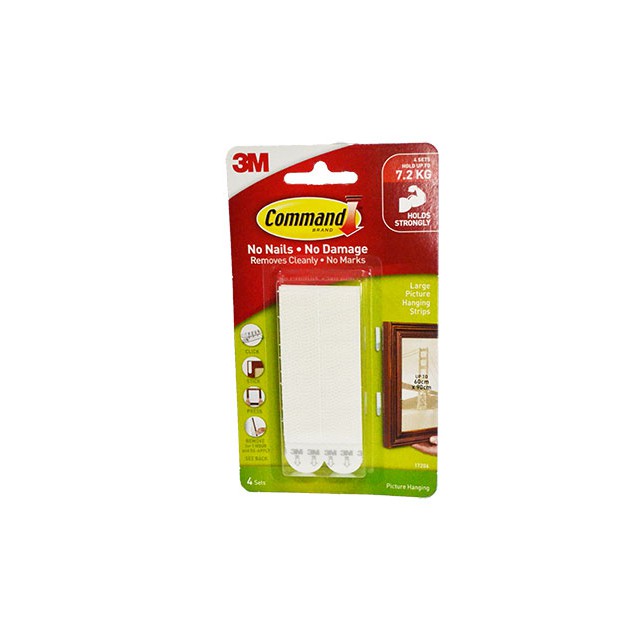 3M Command Large Picture Hanging Strips (White) | Shopee Malaysia