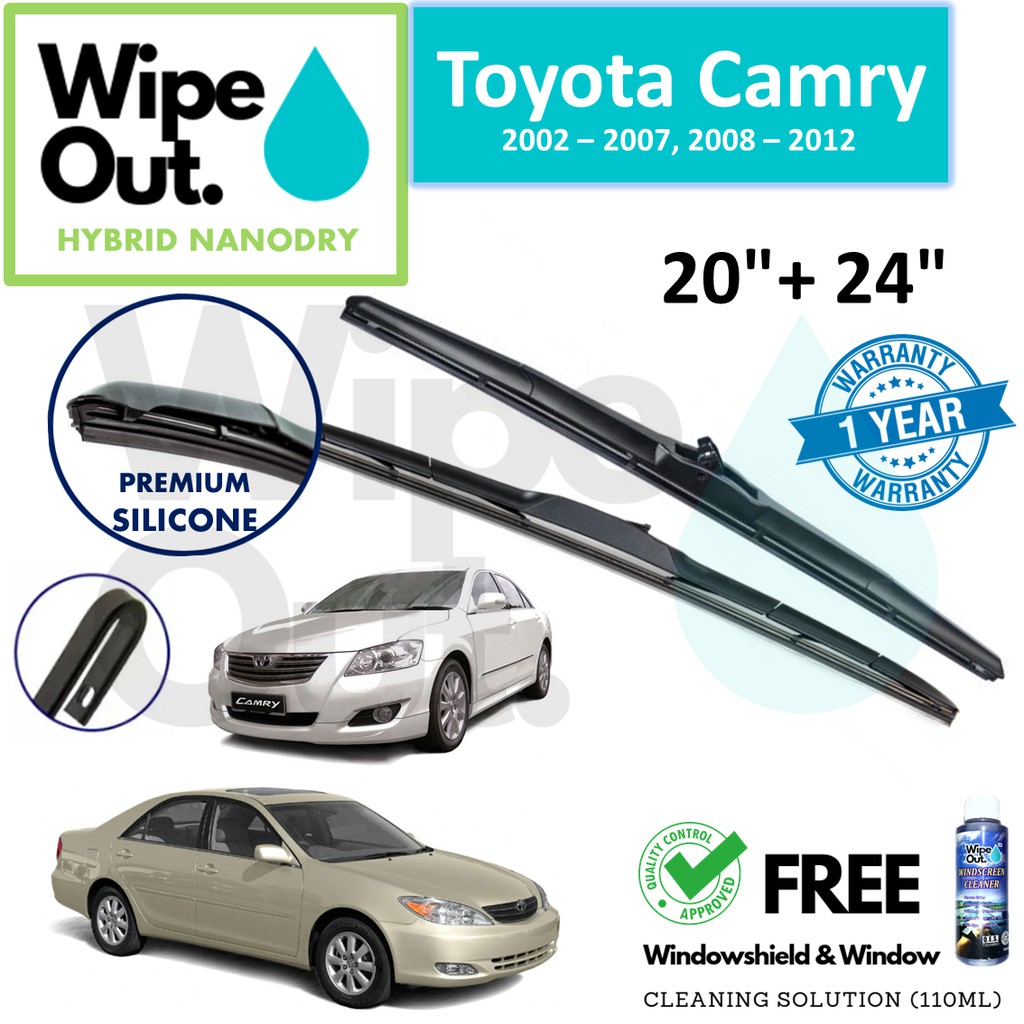 [PREMIUM] Toyota Camry 2002 - 2007 , 2008 - 2012 WipeOut HYBRID NANODRY ...