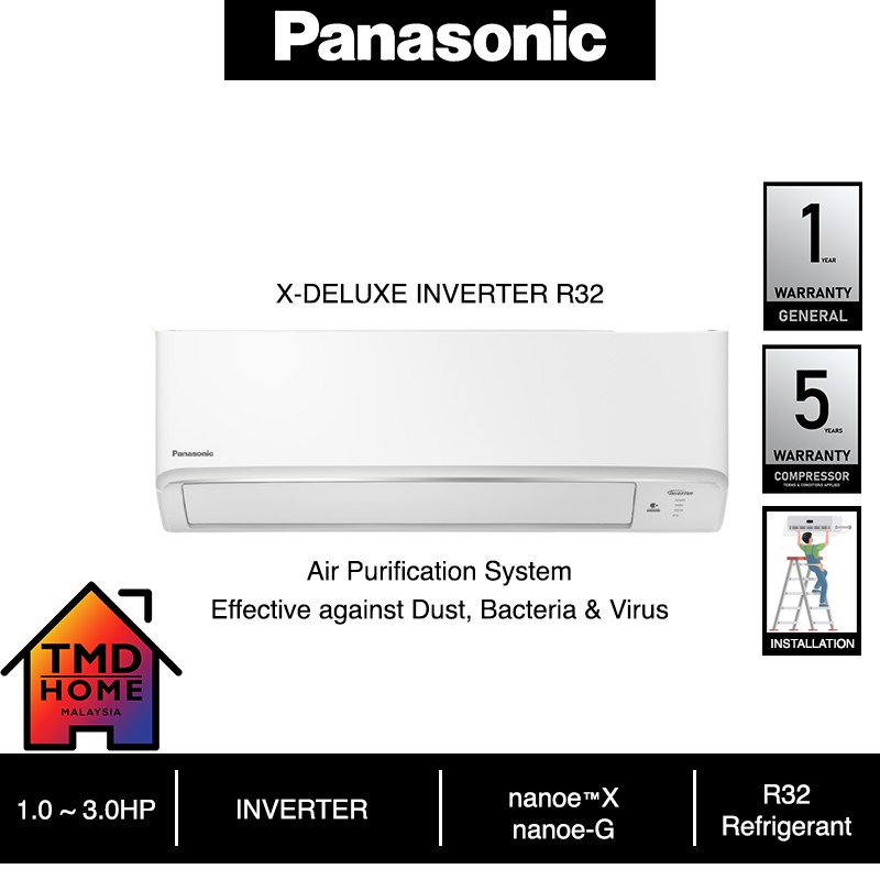 Panasonic X-Deluxe Inverter R32 WiFi Air Conditioner 1.0 HP - 3.0 HP ...