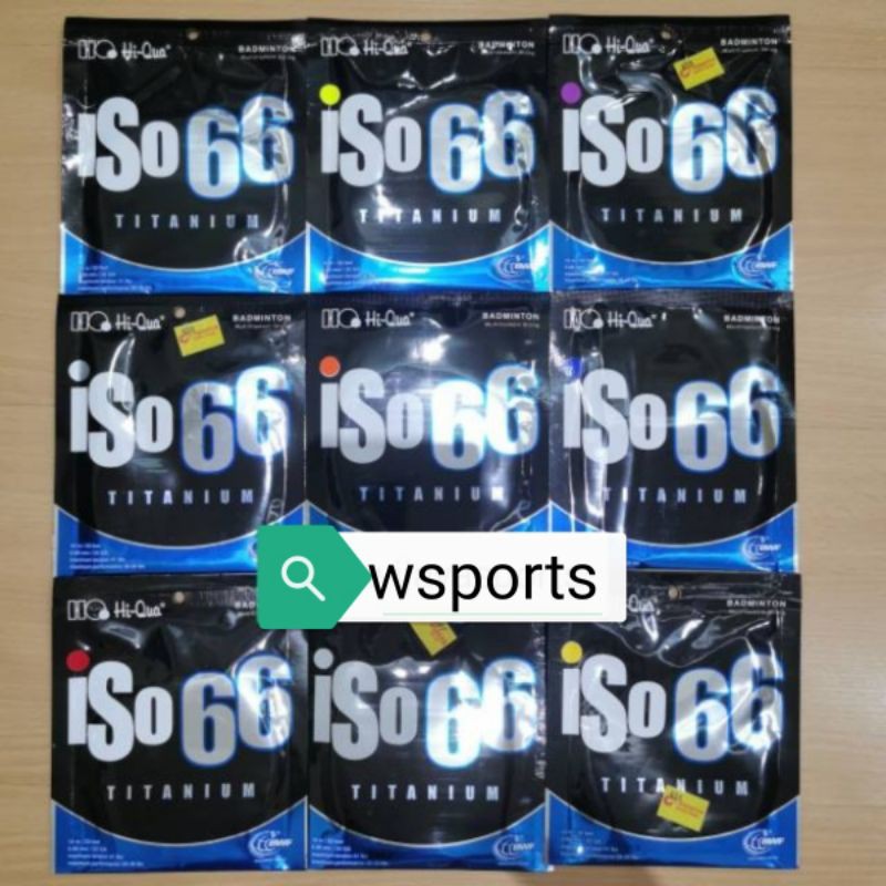 [RAINBOW] Original Hiqua HQ ISO 66 Ti Titanium Badminton Strings ...