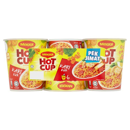 MALAYSIA MAGGI KARI SMALL HOT CUP MI SEGERA CURRY FLAVOUR INSTANT ...