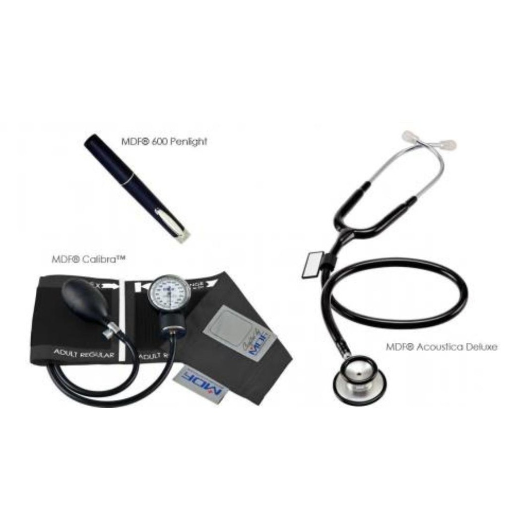 MDF Acoustica Deluxe Lightweight Dual Head Stethoscope, MDF Calibr ...