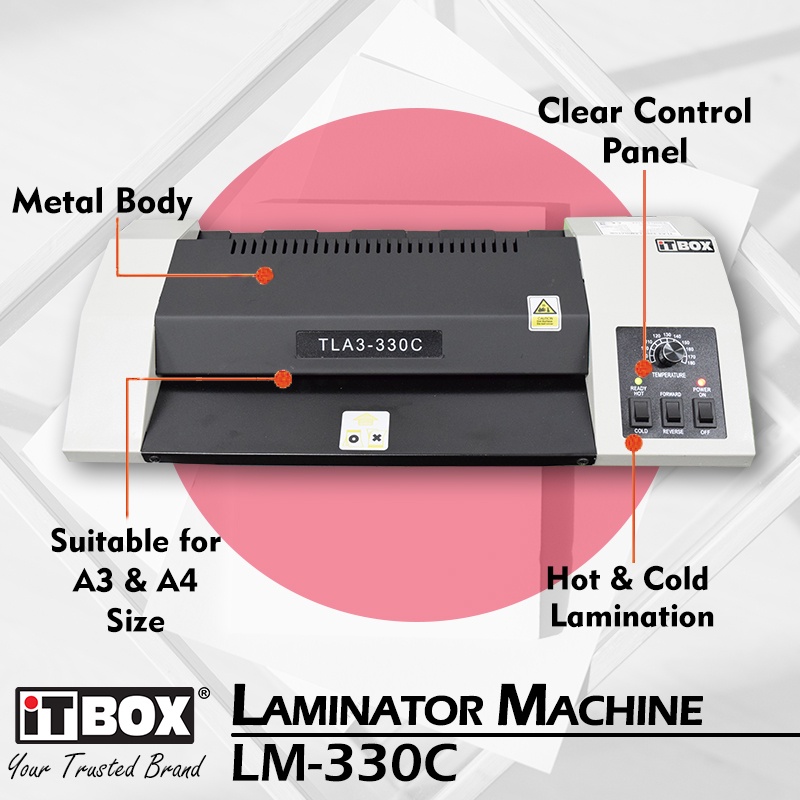 Itbox Laminating Machine A4 A3 Size Lm 330c Laminator Hot And Cold