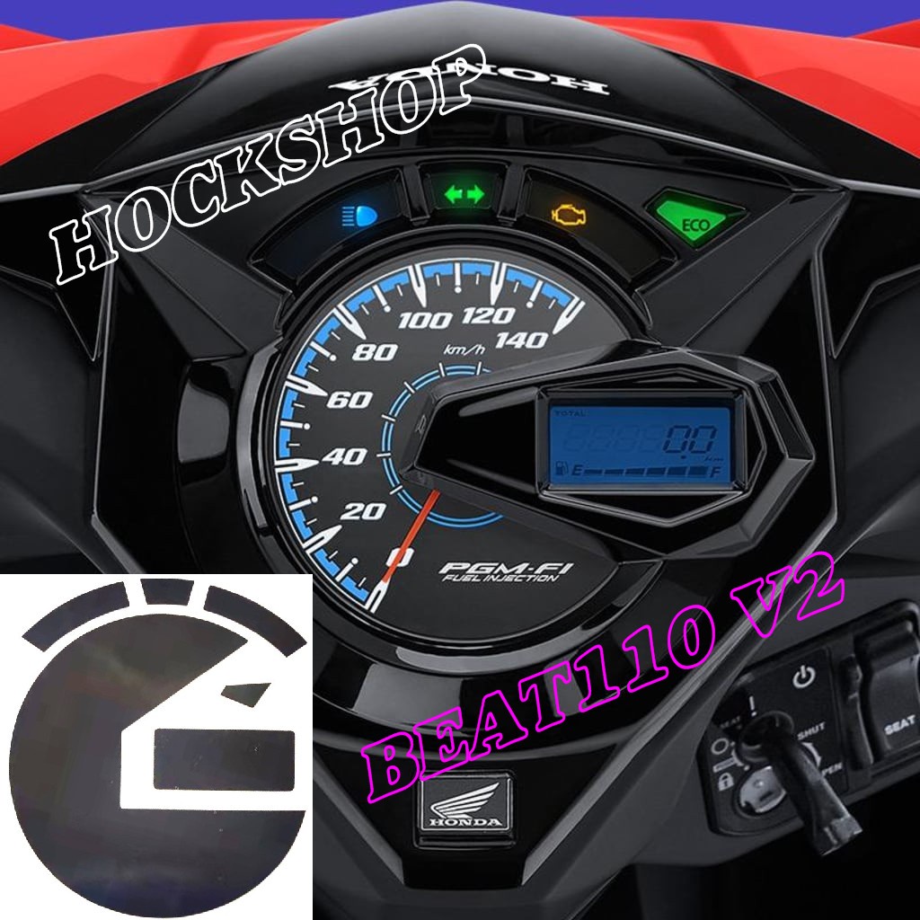 HONDA BEAT110 V2 Tahun 2020 Sticker Tinted Meter/BEAT V2 Meter Tinted ...