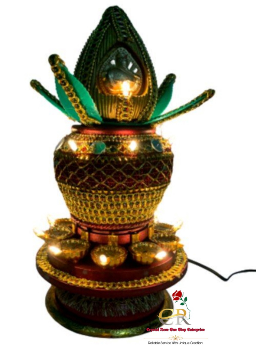 Revolving Kalash & Diya LED Light For Your Home Decor | Shopee Malaysia