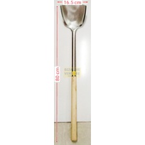 Big Wooden Handle Stainless Steel Spatula & Ladle 80cm | Sudip Besar ...