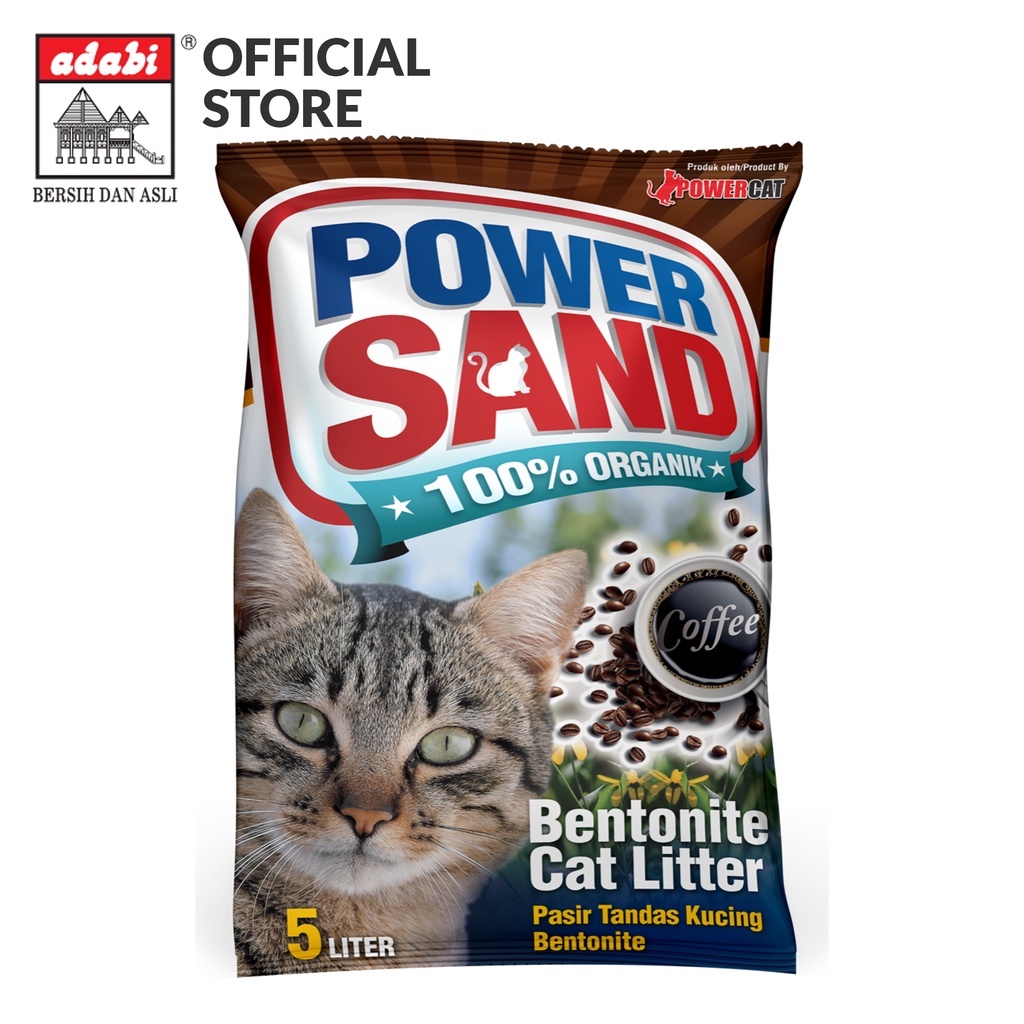 Powersand Pasir Tandas Kucing Bentonite Coffie 5 liter | Shopee Malaysia