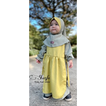 Newborn baby gamis - 2 years old / Girls' gamis free hijab / Aqiqah ...