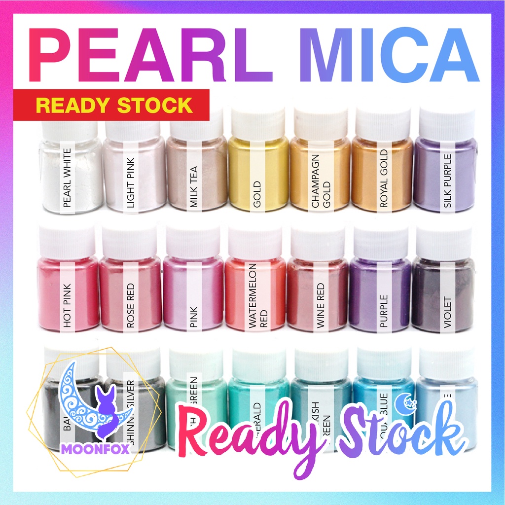 21 color Mica Pearlescent Epoxy UV resin Color Dye Mermaid Pearl ...