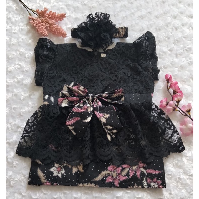 HITAM Baby KEBAYA / CHILDREN'S KEBAYA / BABY KEBAYA 6-12 MONTHS black ...