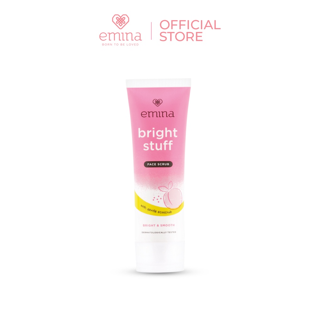 Emina Bright Stuff Face Scrub 50ml - Niacinamide, Summer Plum Extract ...