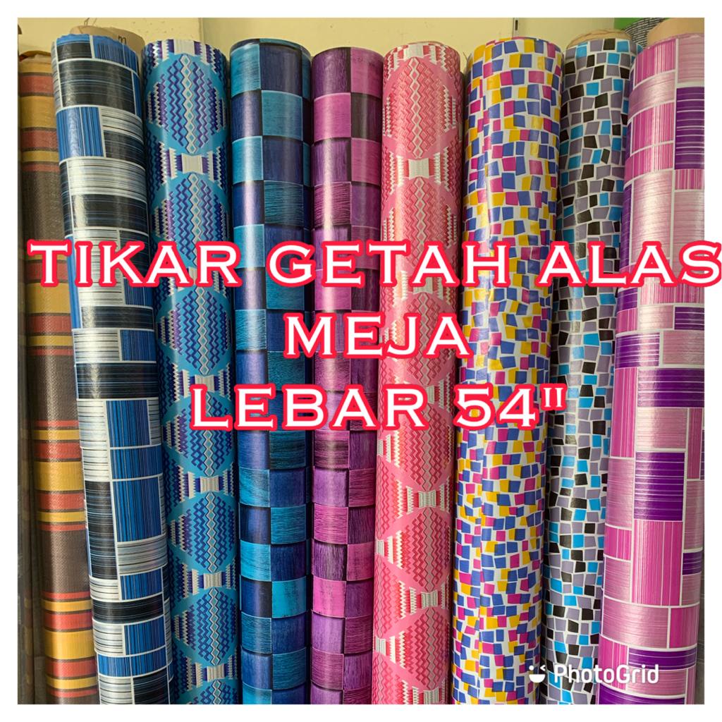 HARGA PROMOSI!Tikar Getah Alas Meja Plastic PVC Waterproof TEBAL 0.30MM ...