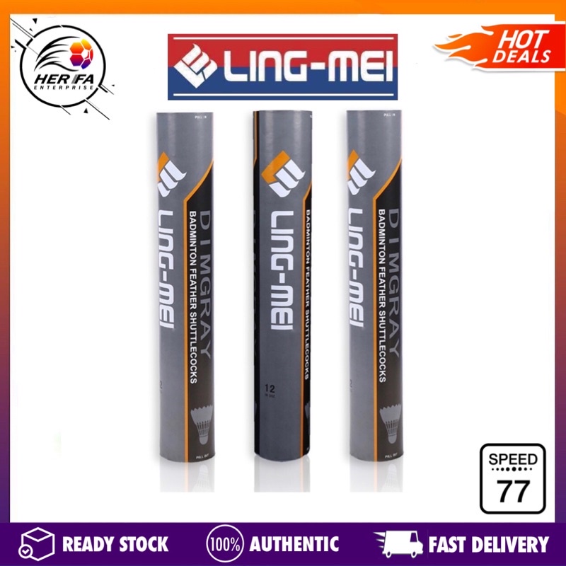 LING MEI Dimgray Badminton Shuttlecock (12pcs) 77speed | Shopee Malaysia