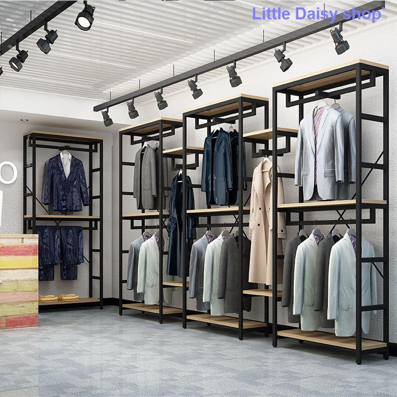 Clothing store display rack, floor standing double-layer men's and ...