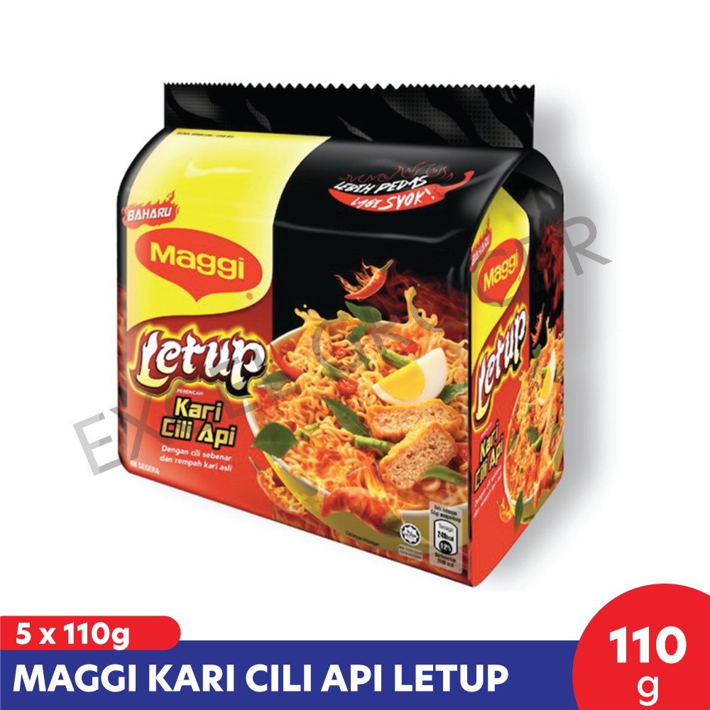 Maggi Curry Cili Api Letup 2 Minute Noodles 5 x 110g | Shopee Malaysia