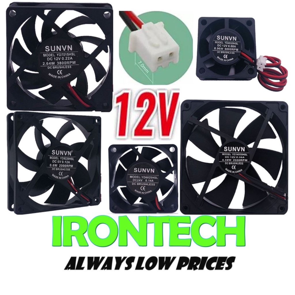 DC 12V 2pin 2 pin Fan 4CM 5CM 6CM 7CM 8CM 9CM 12CM 14CM Oily Bronze ...