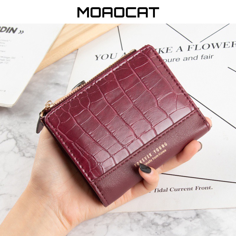 New Retro Folding Small Wallet Women's Short Wallet Fashion Zipper Coin ...