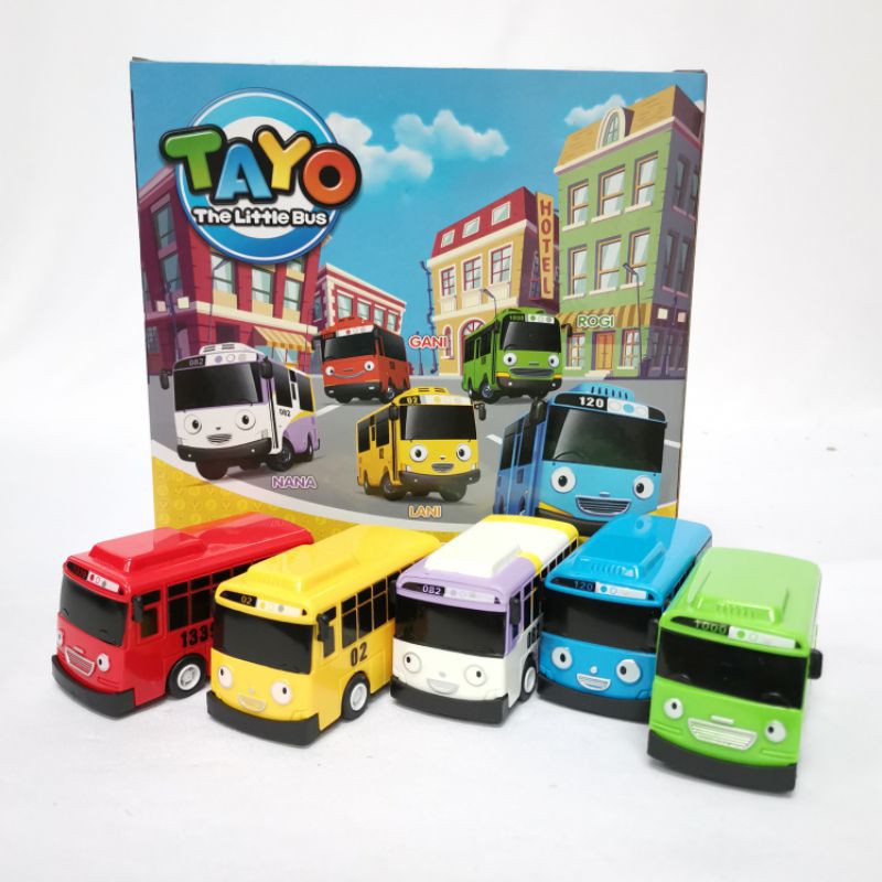 5 IN 1 Tayo Bus Cartoon Pull Back TAYO Little Bus Toy Ready stock ...