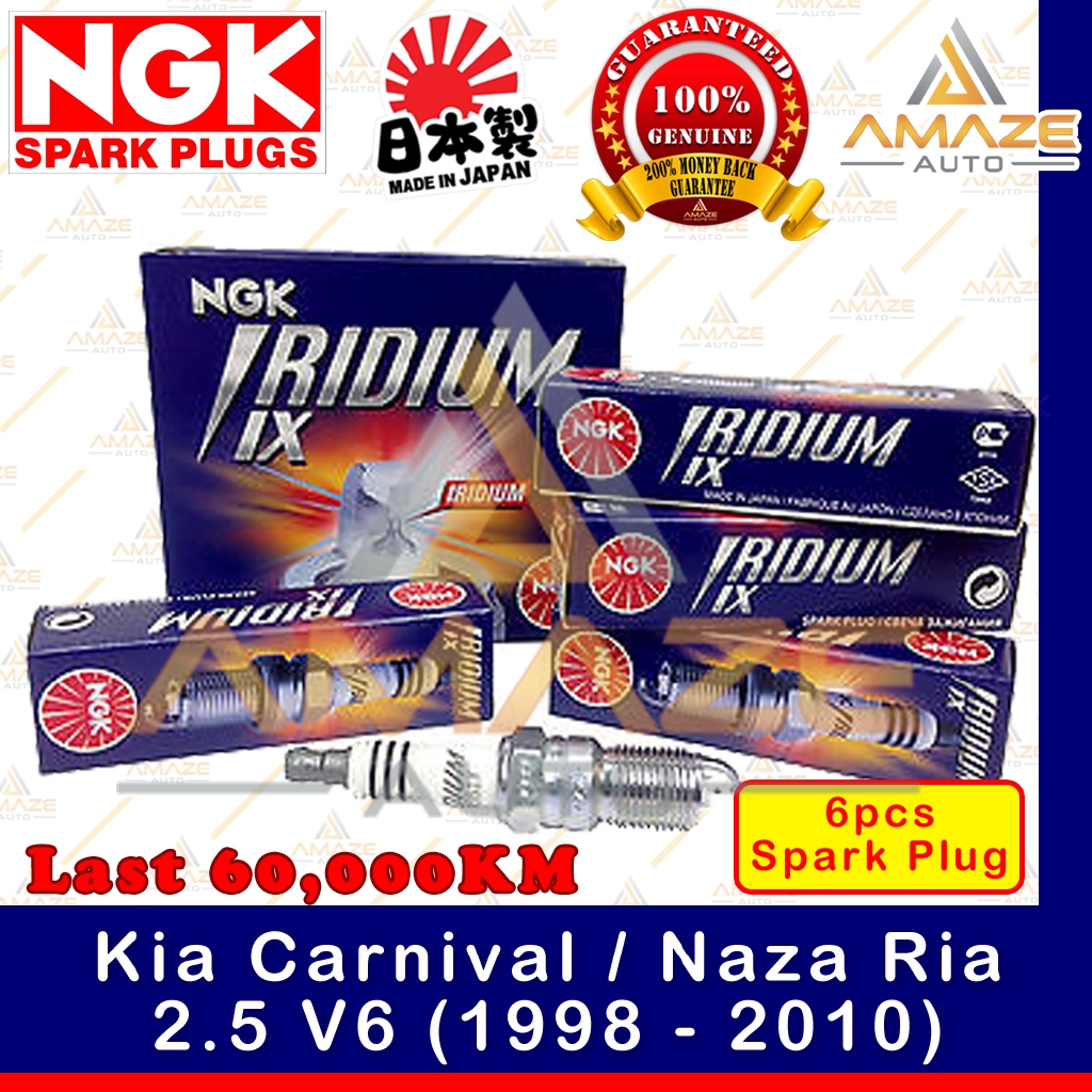 NGK Iridium IX Spark Plug for Kia Carnival / Naza Ria 2.5 V6 (1998 ...