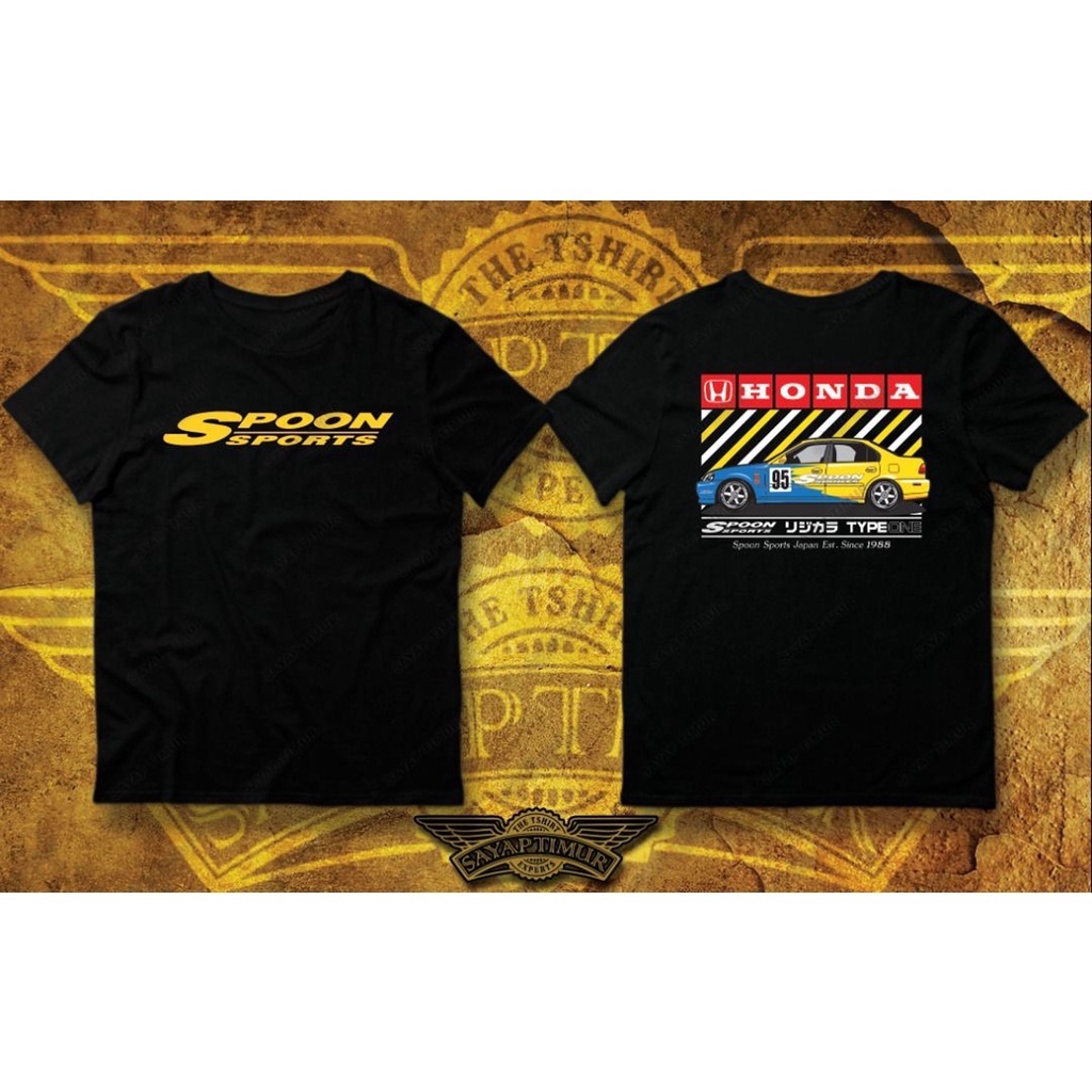 Spoon Sports Honda Civic Ferio EK EK4 EK4D Limited *D2 (Black Tshirt ...