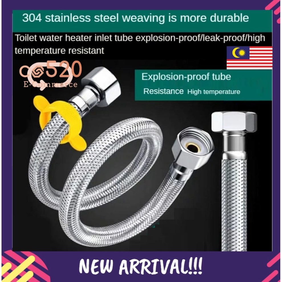 SUS 304 Stainless Steel Flexible Hose Premium Quality Bathroom Toilet ...
