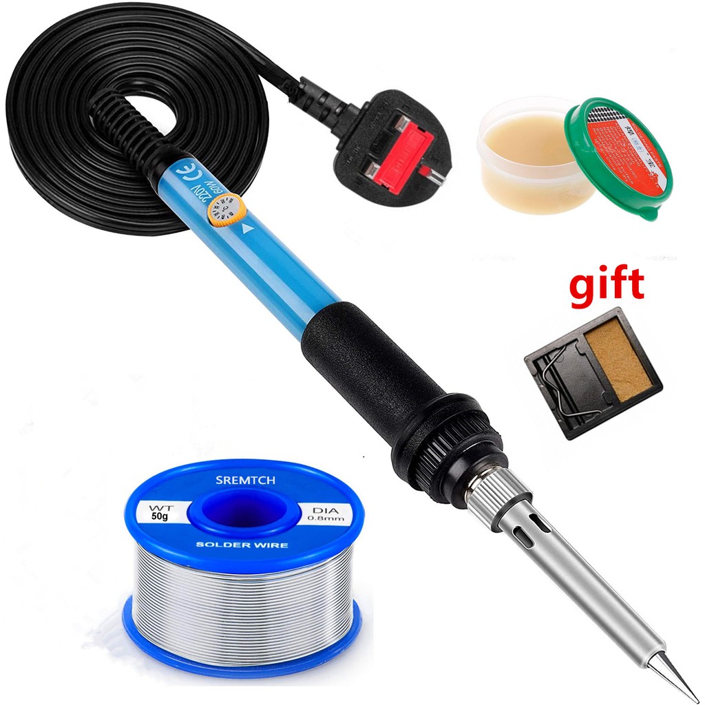 Soldering Iron Kit 60W 220V Soldering Iron with Ceramic Heater 4 in 1 Adjustable Temperature Soldering Welding Iron Kit for any Hobby Enthusiast Shopee Malaysia