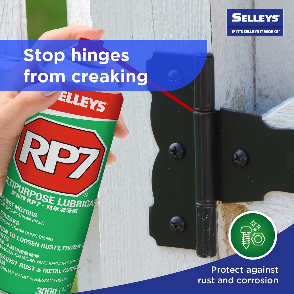 Selleys Rp7 Multi Purpose Lubricant Spray Hinge Rust Prevention Spray ...