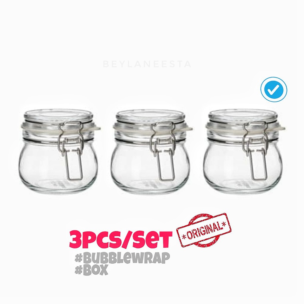 3 Pcs Glass mini Jar, swedish Design. Jar with Lid. | Shopee Malaysia