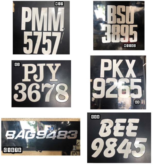 Motor Sticker Plate Number (1 set) | Shopee Malaysia