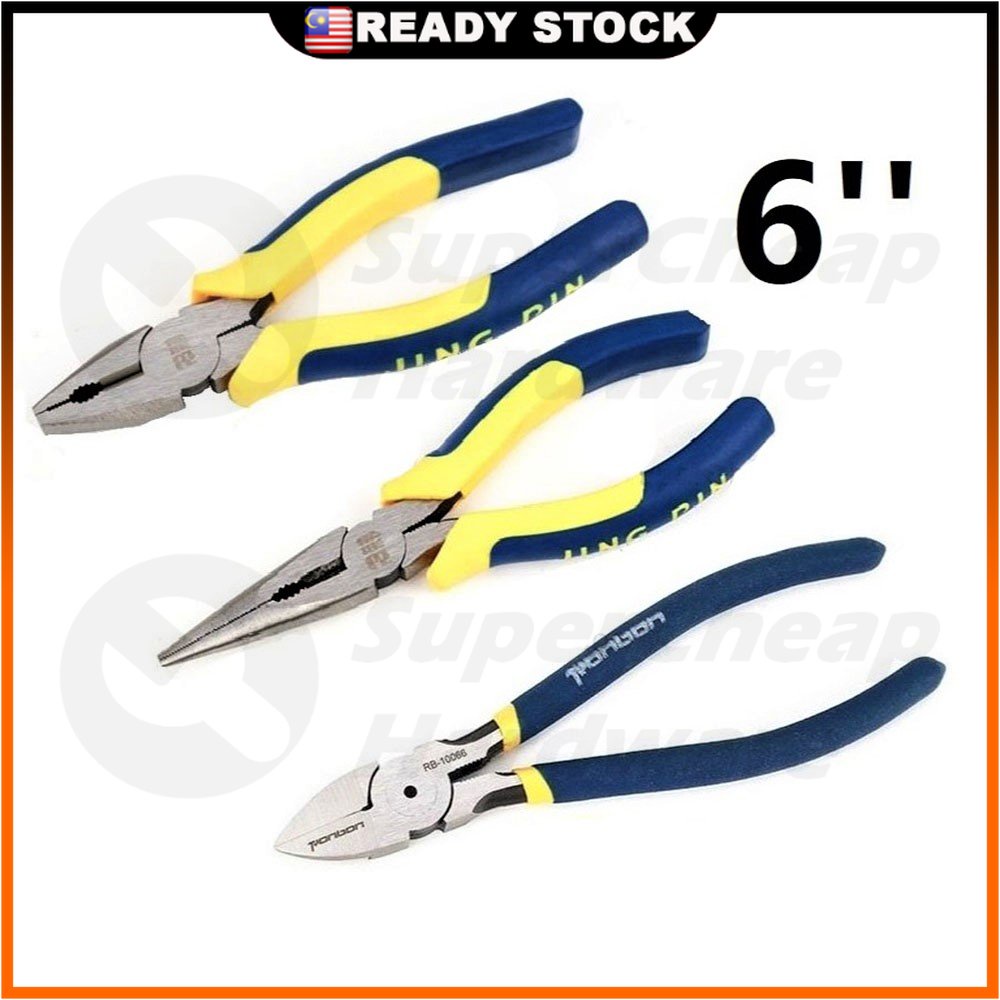 6" Inch Common Combination Plier Long Nose Plier Needle Nose Plier Wire ...